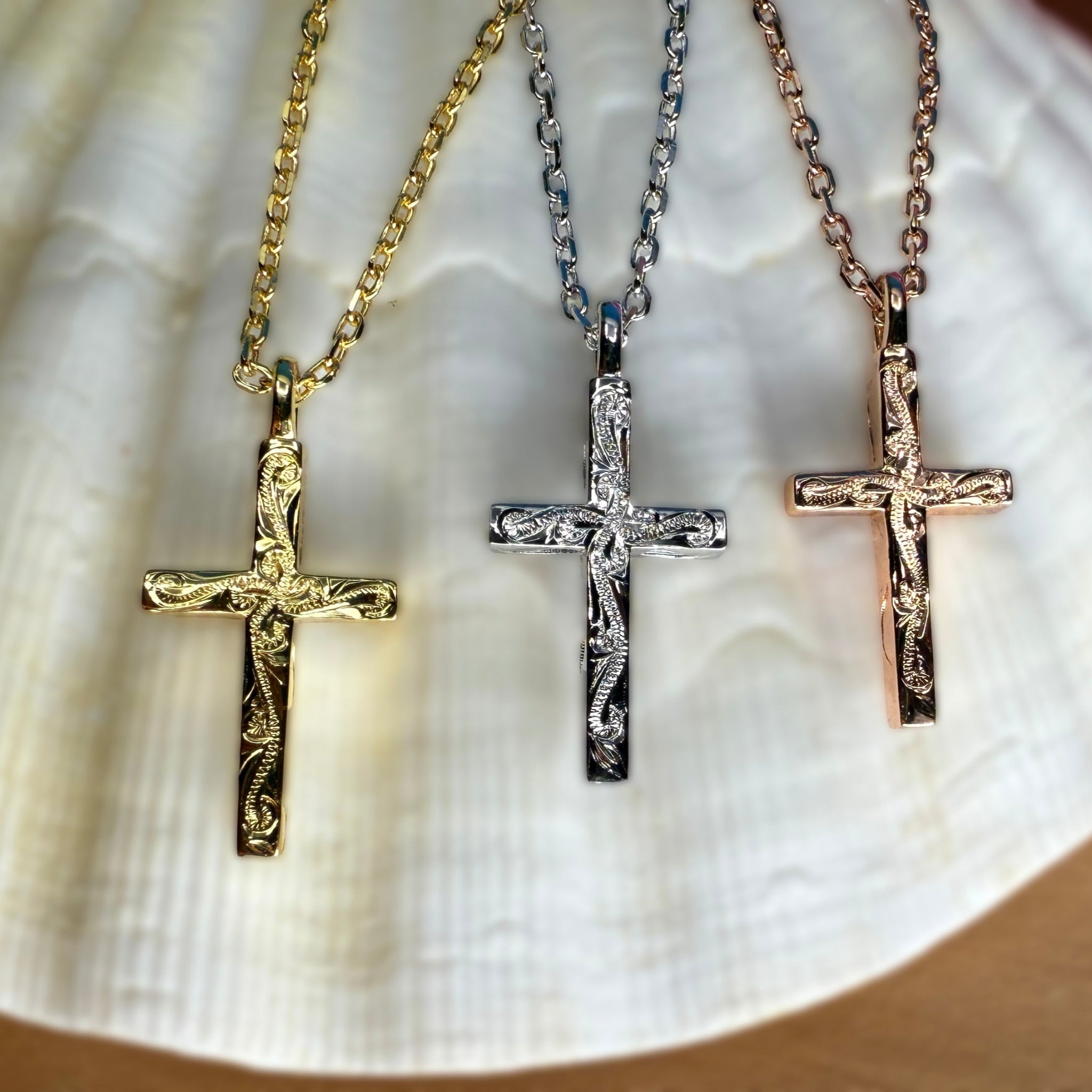Hawaiian Scroll Cross Collection – Showcase Hawaii