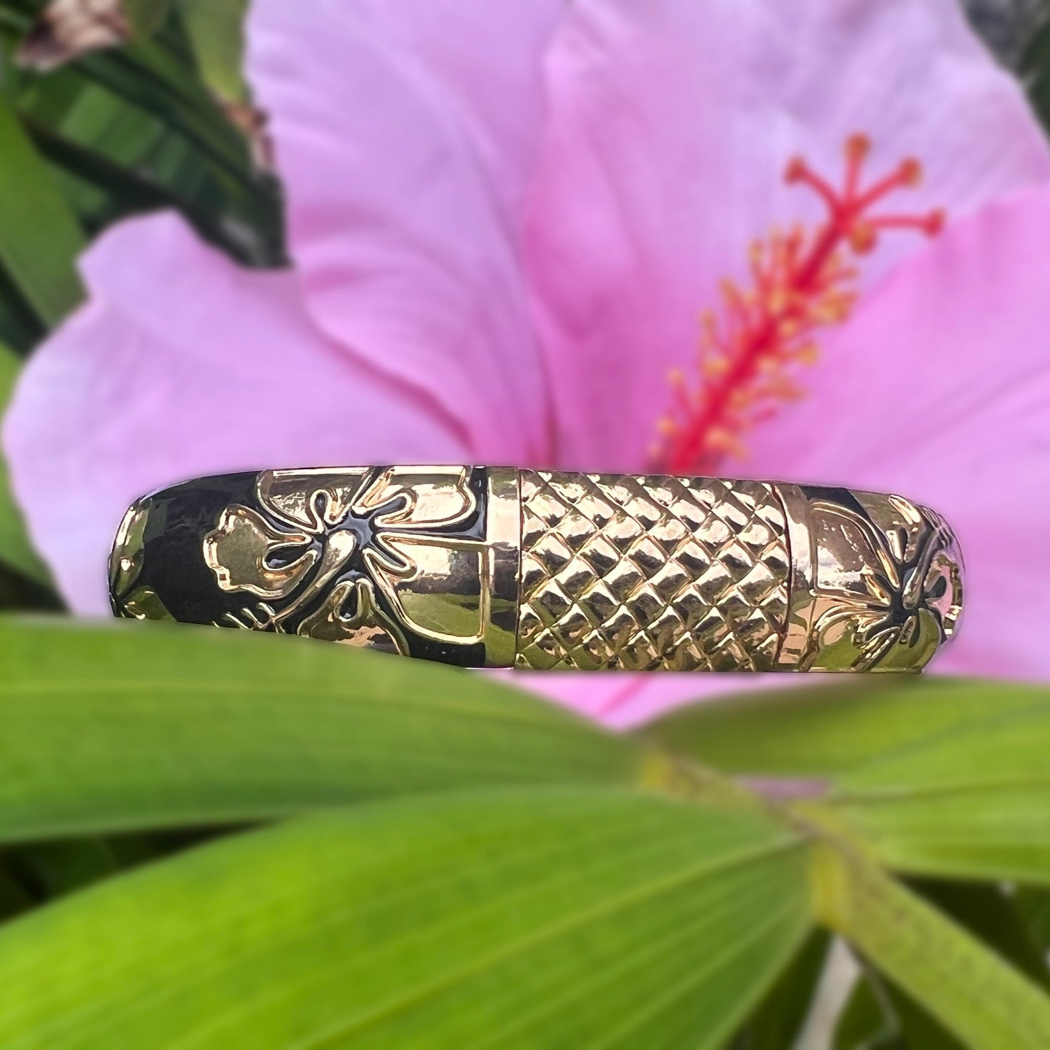NEW! Puanani Hibiscus Flower Bangle Set of 2 – Showcase Hawaii