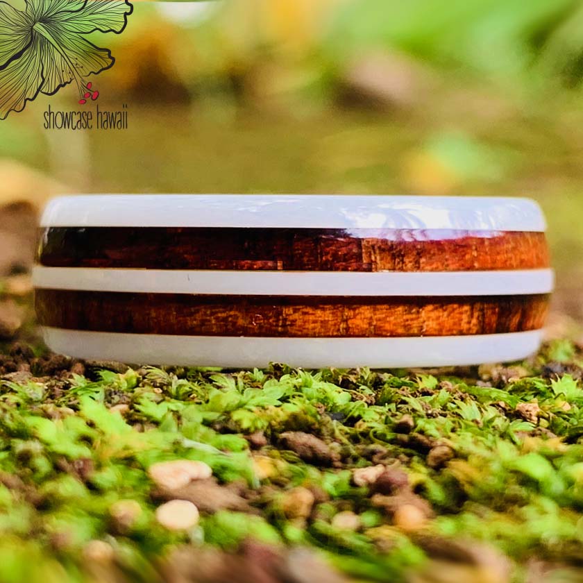 High Tech Hawaii in our Koa High Tech Ceramic Ring! – Showcase Hawaii