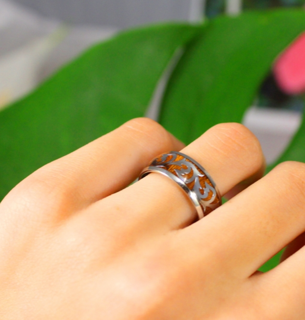 Catch a deal with our Koa Scroll Fish Hook Rings! – Showcase Hawaii