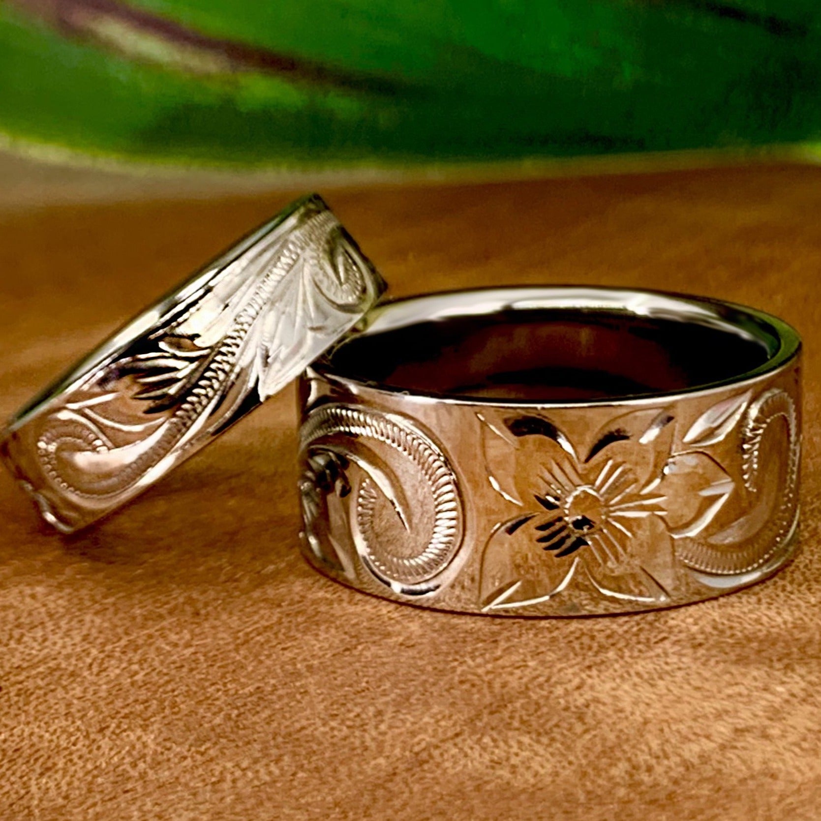 Titanium Hawaiian Scroll Ring – Showcase Hawaii